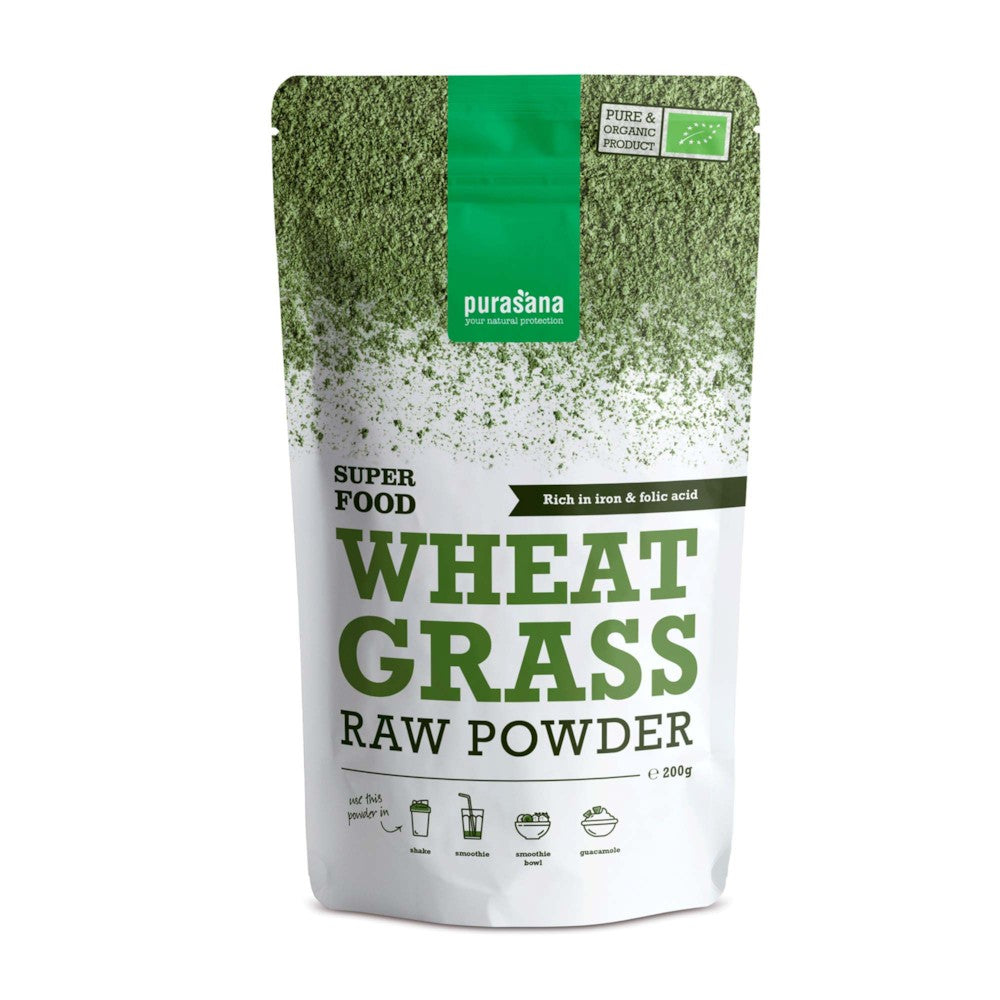 Bare gruri bio - Wheat grass raw powder 200 gr - Purasana
